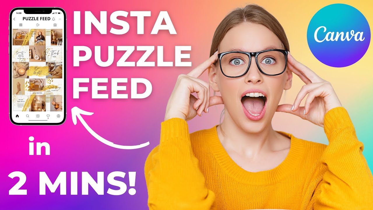Make a PERFECT Instagram PUZZLE FEED in Canva in Just 2 Minutes (FREE ...