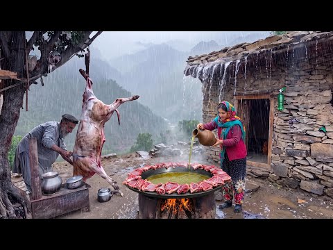 Life Far From Civilization! Cooking a Massive Lamb Pilaf for an Afghan Mountain Village Feast 🏔️🍚