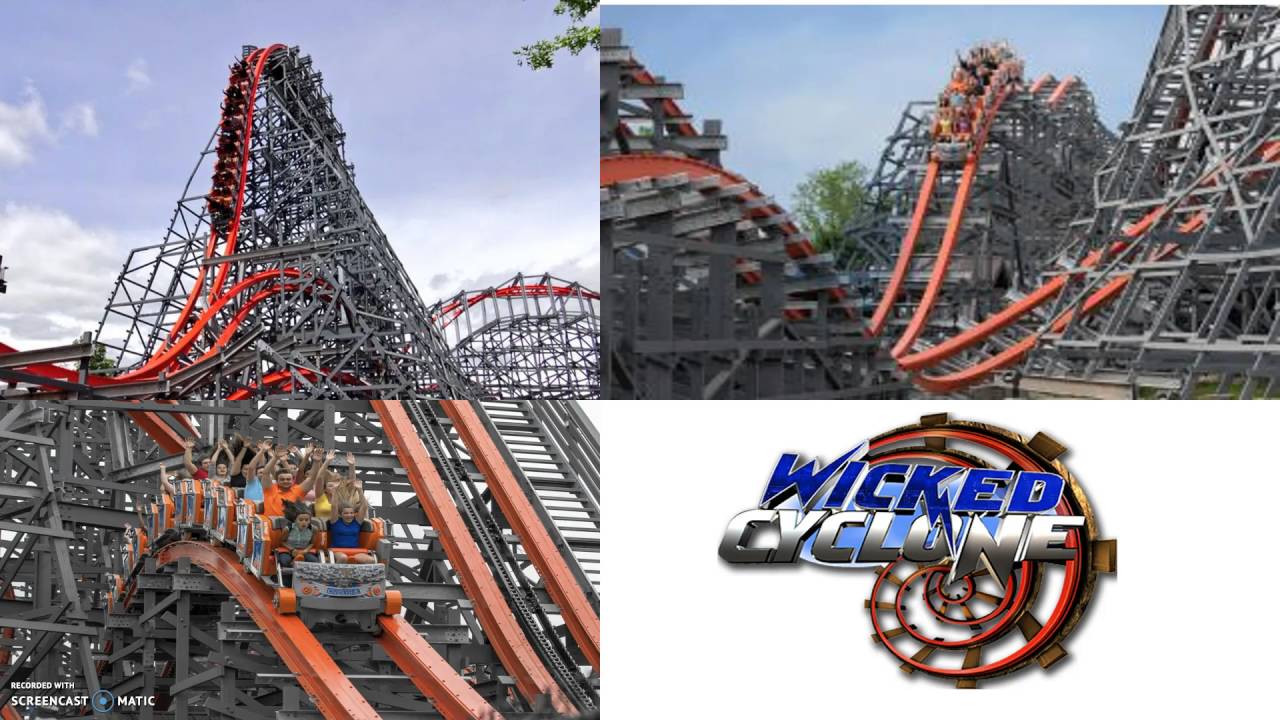 Wicked Cyclone Six Flags New England Review - YouTube