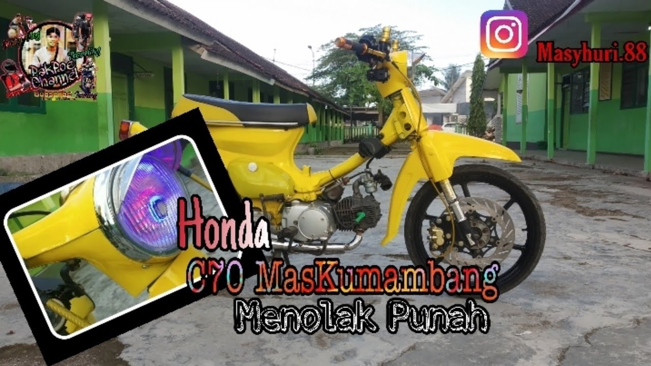 Modifikasi Honda C70 street racing Full Proji - YouTube
