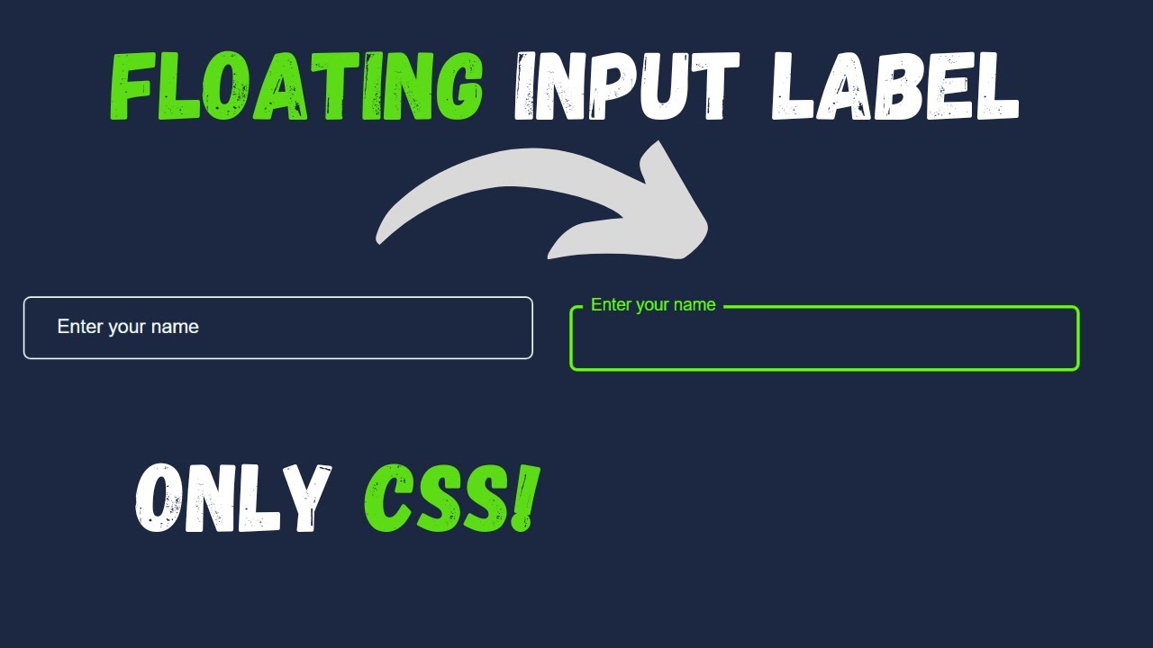 How to Create Floating Label Input Fields with HTML & CSS | Maryam ...