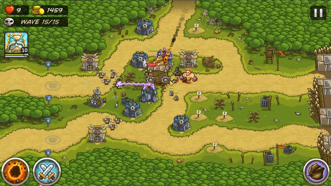 18.Kingdom Rush 1 王国保卫战，Tower Defense 塔防，綠林的巢穴 Bandit's Lair，Veteran 3 ...