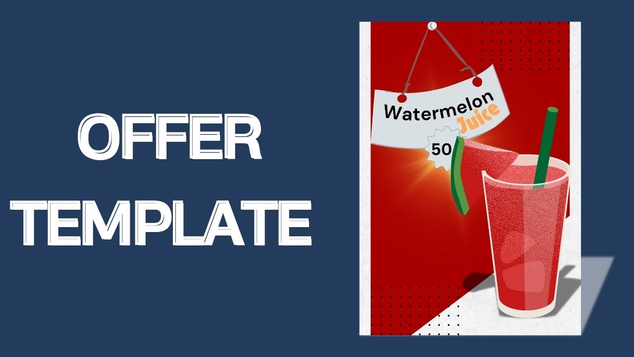 creating offer template in canva - YouTube