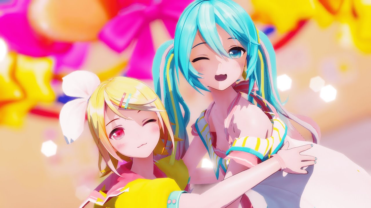 【MMD motion DL】YYB miku_Twinkle Star/YYB Rin_Lyrical Star Rin バブリン/Y-M-S MMD Studio - YouTube