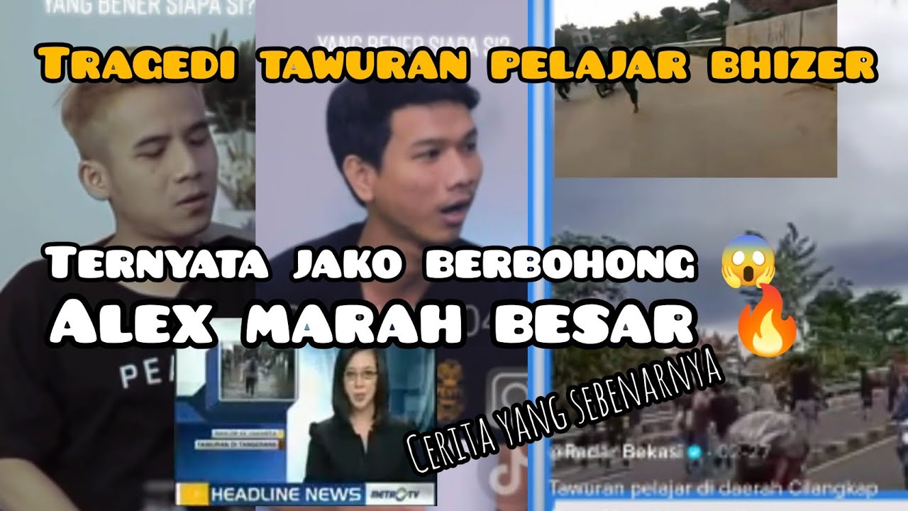 TRAGEDI TAWURAN 2011 TERNYATA CERITA ALEX BHIZER BENAR - YouTube