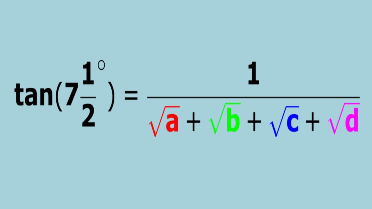 How To Find Value Of Tan 7 5 YouTube