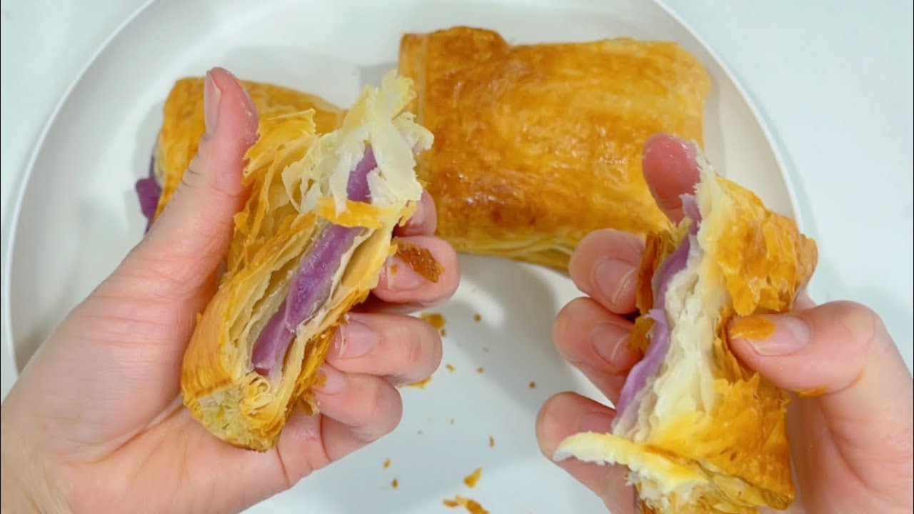 The easiest way to make Crispy Taro pie with Puff Pastry 零失败快手小点心轻松制作超 ...