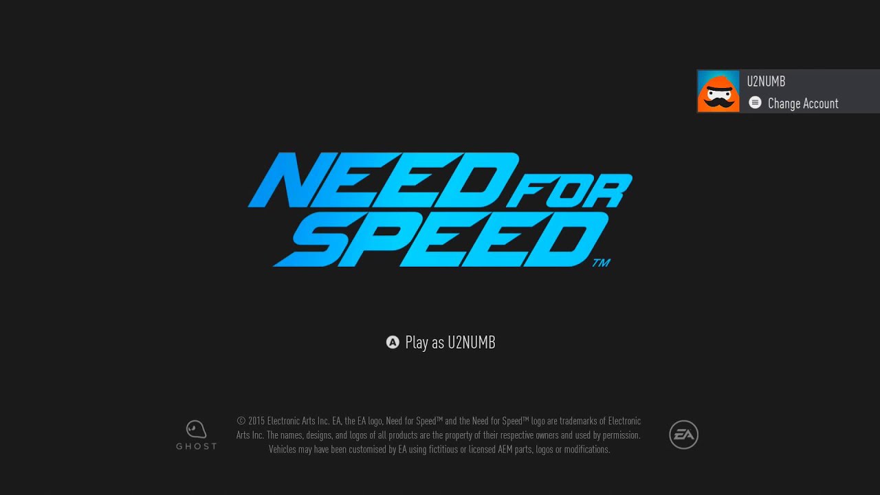 Need for Speed - 2015 Title Screen (Xbox One, PS4, PC) - YouTube
