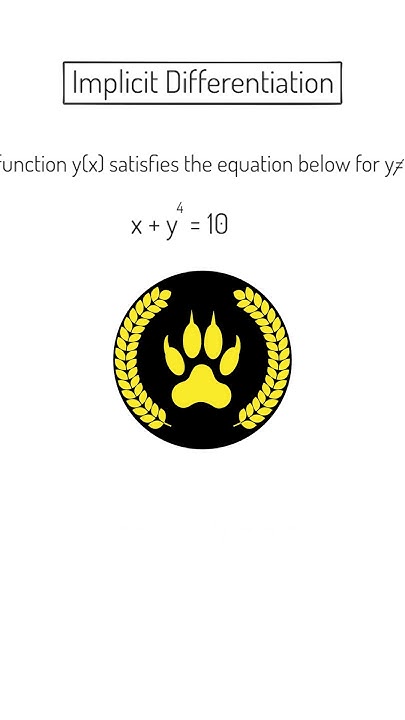 Implicit Differentiation Example #calculus #maths #algebra - YouTube