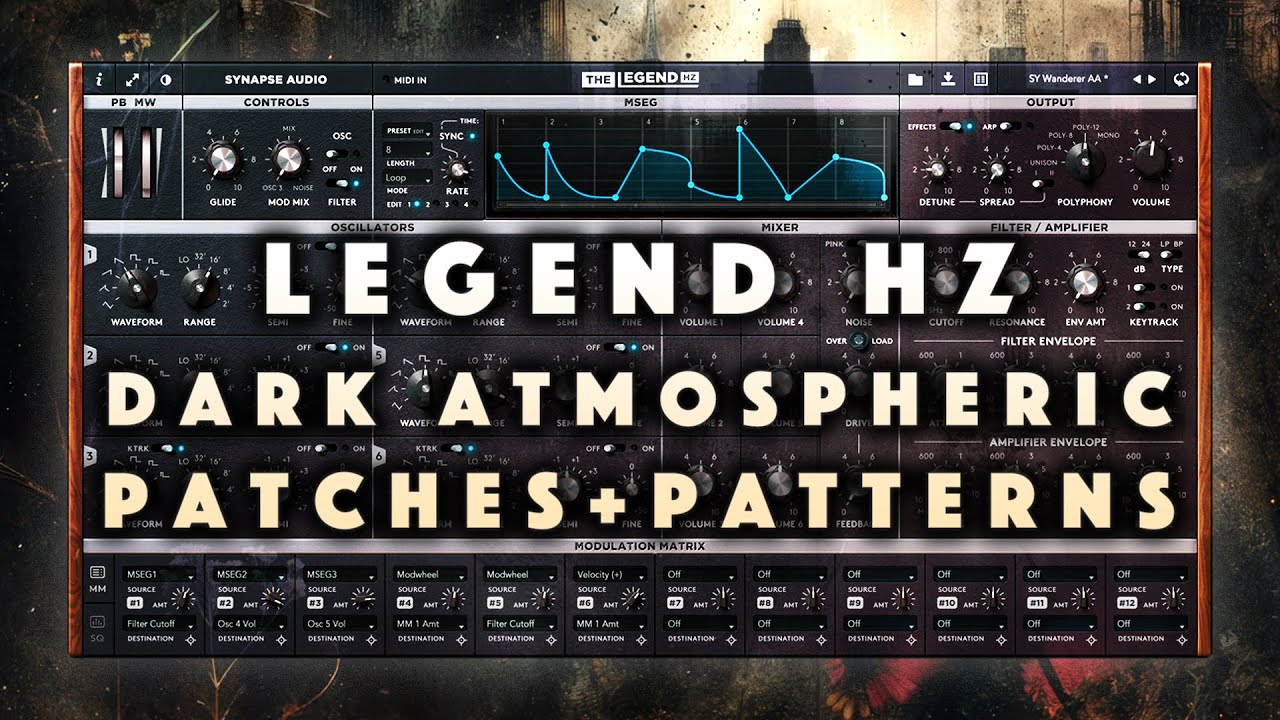 Synapse Audio Legend HZ: Dark Rhythmical Presets Sound Demo - YouTube