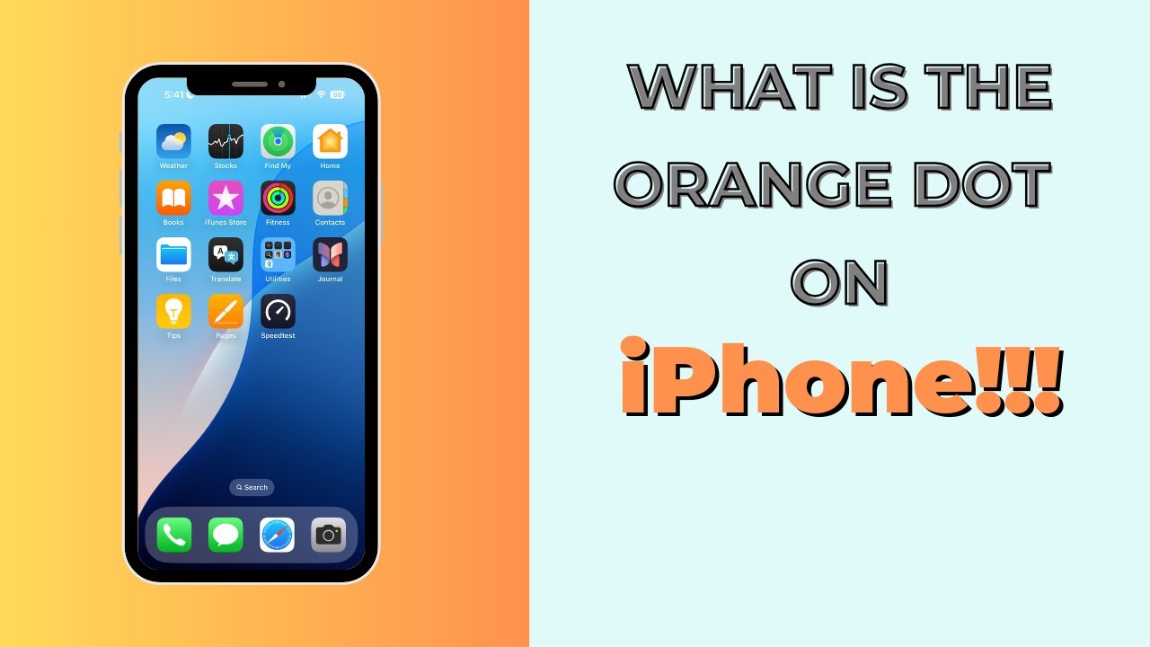 What is the Orange Dot on My iPhone - YouTube