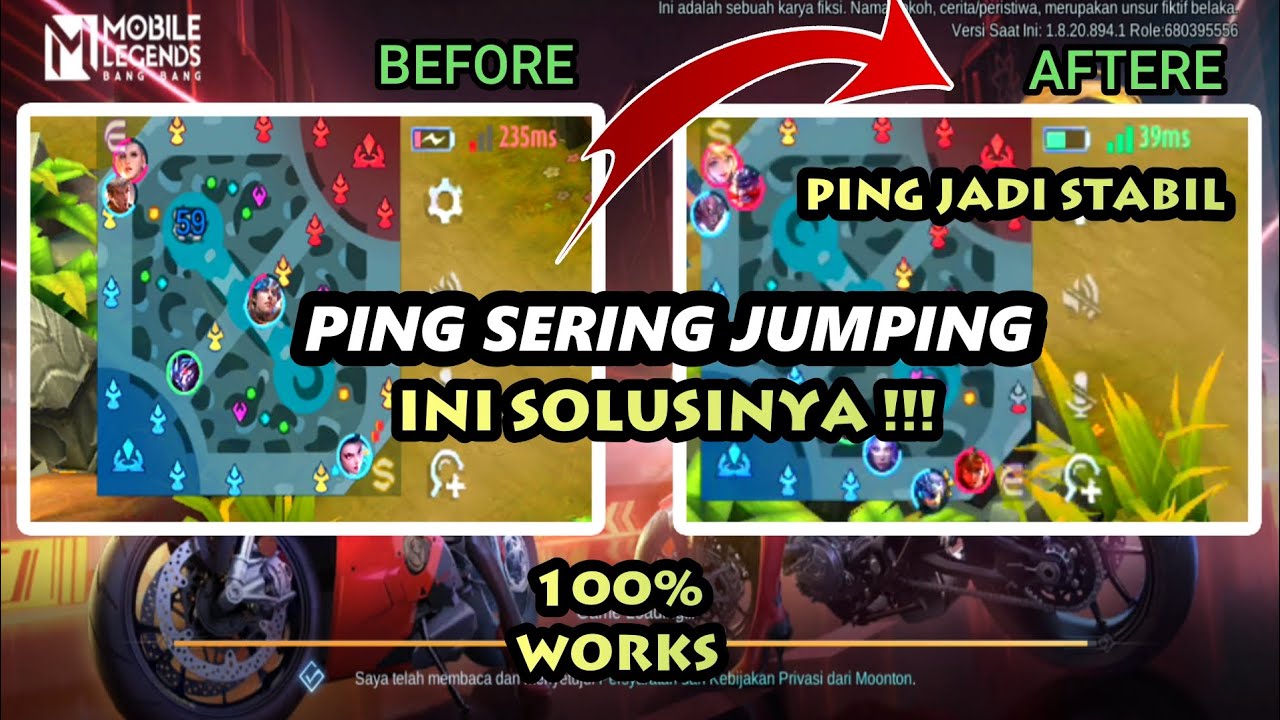 CARA MENGATASI LAG PING JARINGAN MOBILE LEGENDS || TUTORIAL ATASI PING ...