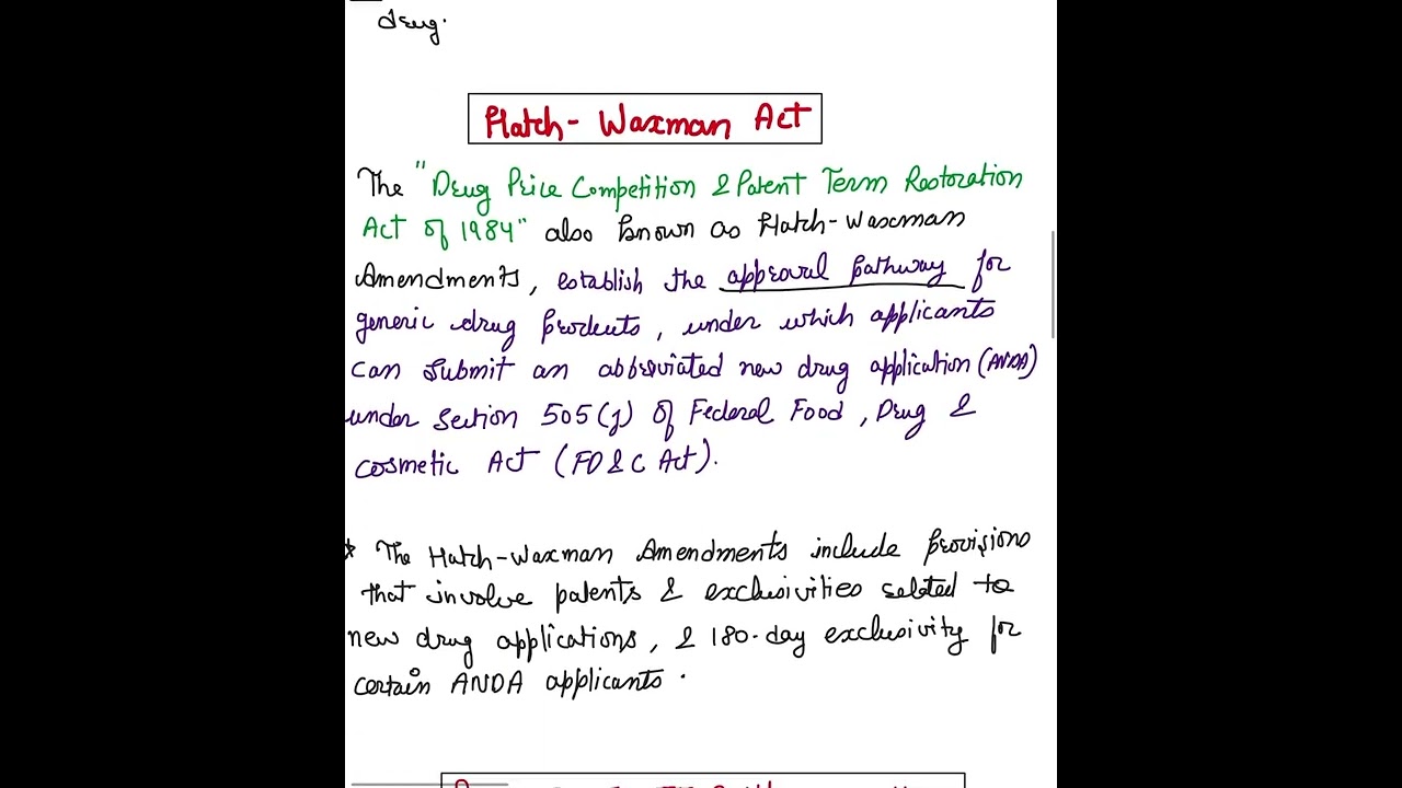 ANDA (Abbreviated New Drug Application) - YouTube