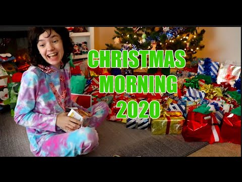 Opening Presents Christmas Morning 2020