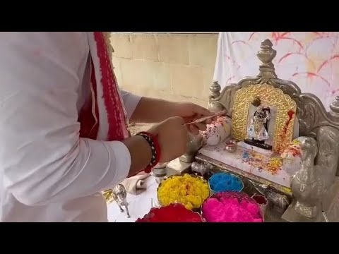Shri Indresh Upadhyay ji|Girdhar Lal ji Holi With Gau&Gwal's|Vrindavan ...