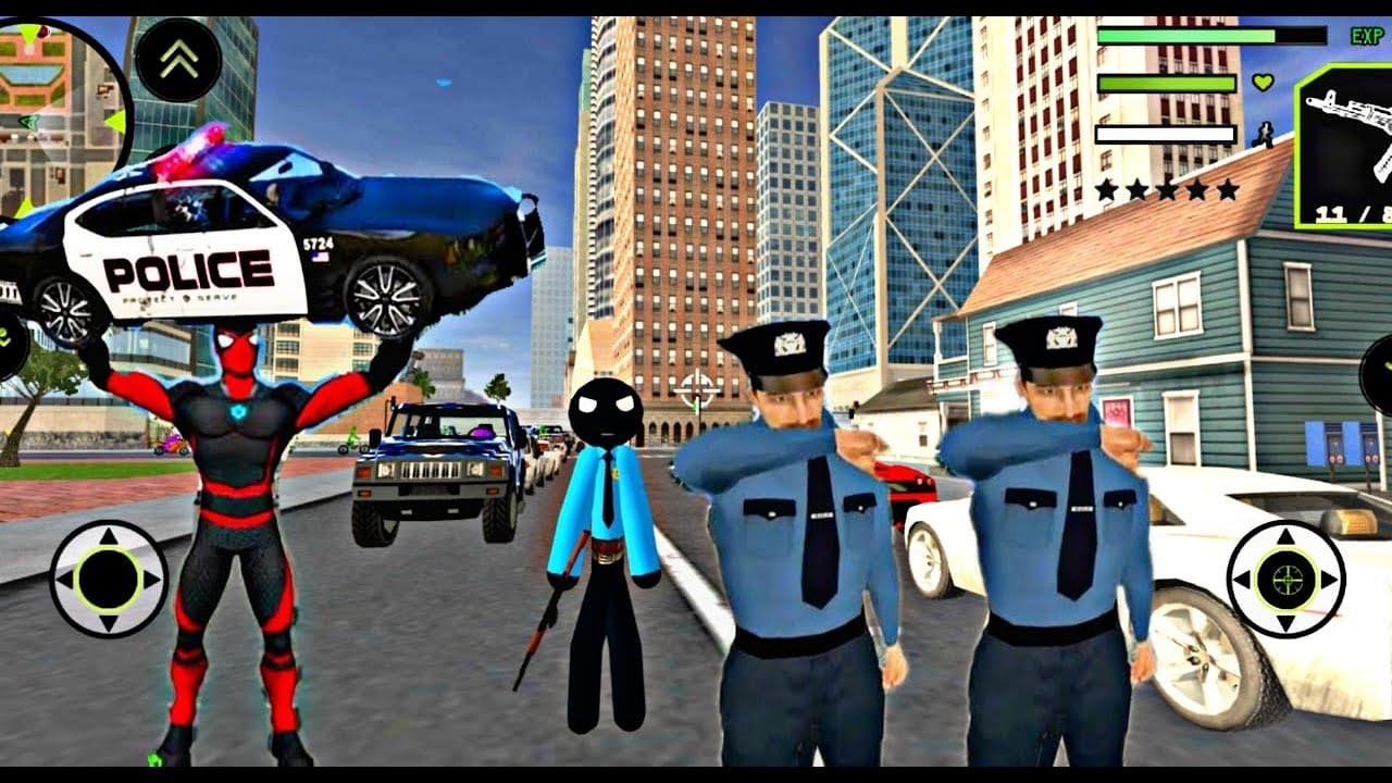 Spiderman Open Block Road | Traffic Spider Stickman Rope Hero | - YouTube