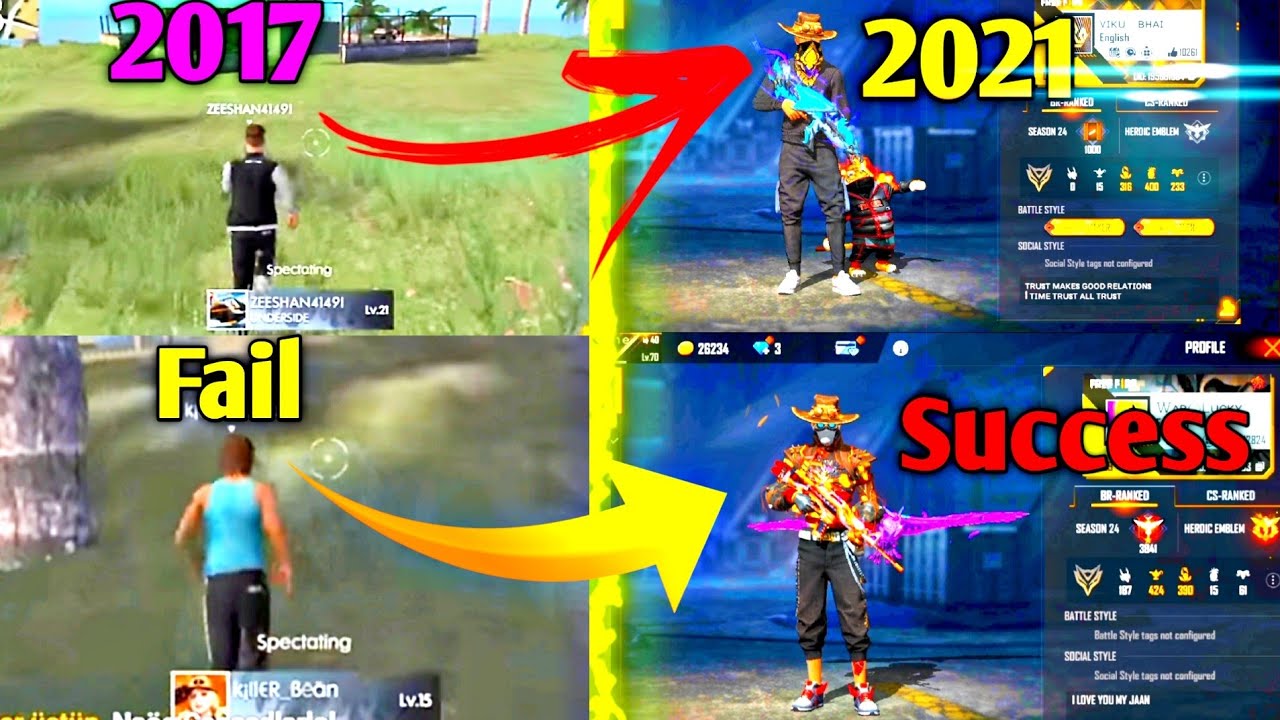 2017 To 2021 Old Player Id In Free Fire || Old Free Fire Id Player ...