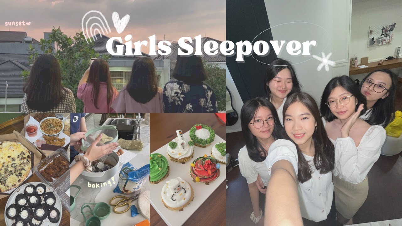 girls sleepover 💗🎄💐🎀 || baking, board games, girl talk - YouTube