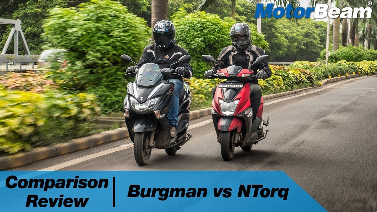 Suzuki Burgman vs TVS NTorq - 15 Questions Answered? | MotorBeam - YouTube