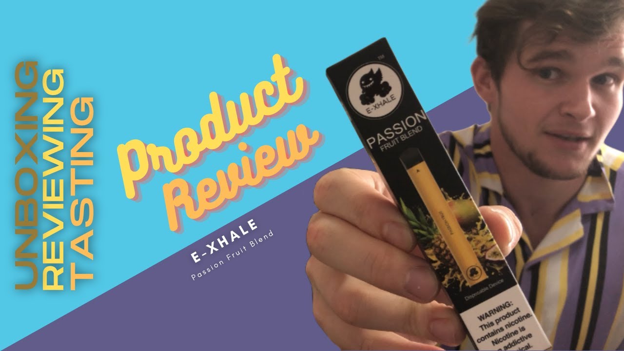 Product Review - Passion Fruit Blend E-XHALE (Disposable Vape) - YouTube