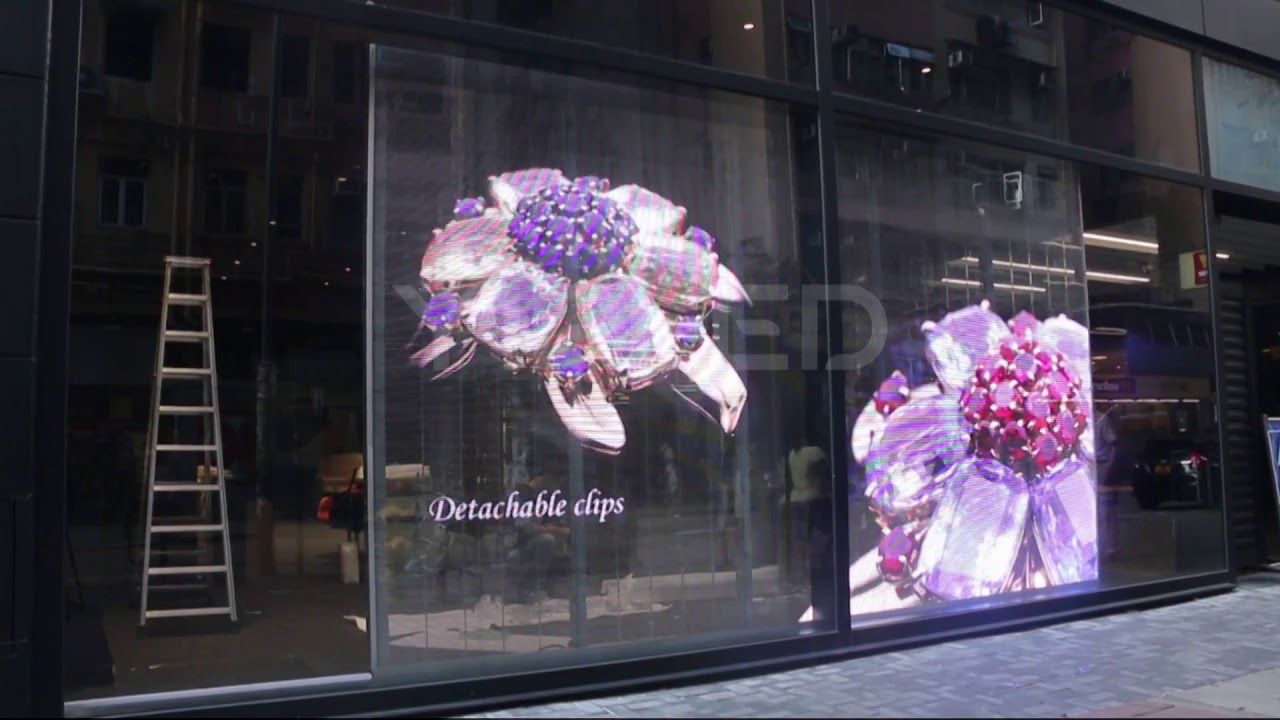 Transparent LED Display - Mercedes-Benz Hong Kong - jade screen - YouTube