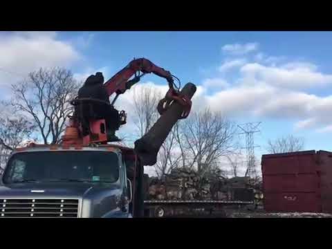 Prentice 120 Extend-A-Boom Log Loader - YouTube