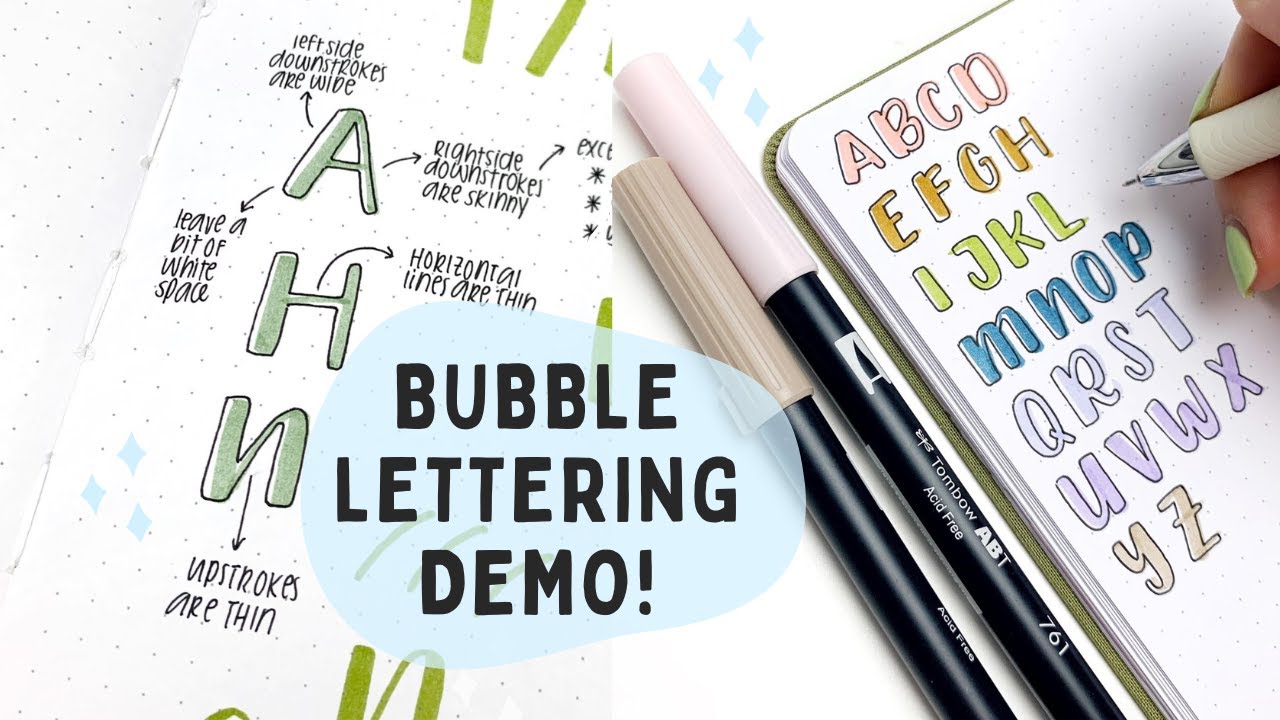 Quick Lesson #1: Easy Bubble Lettering Font | Perfect for Planners ...