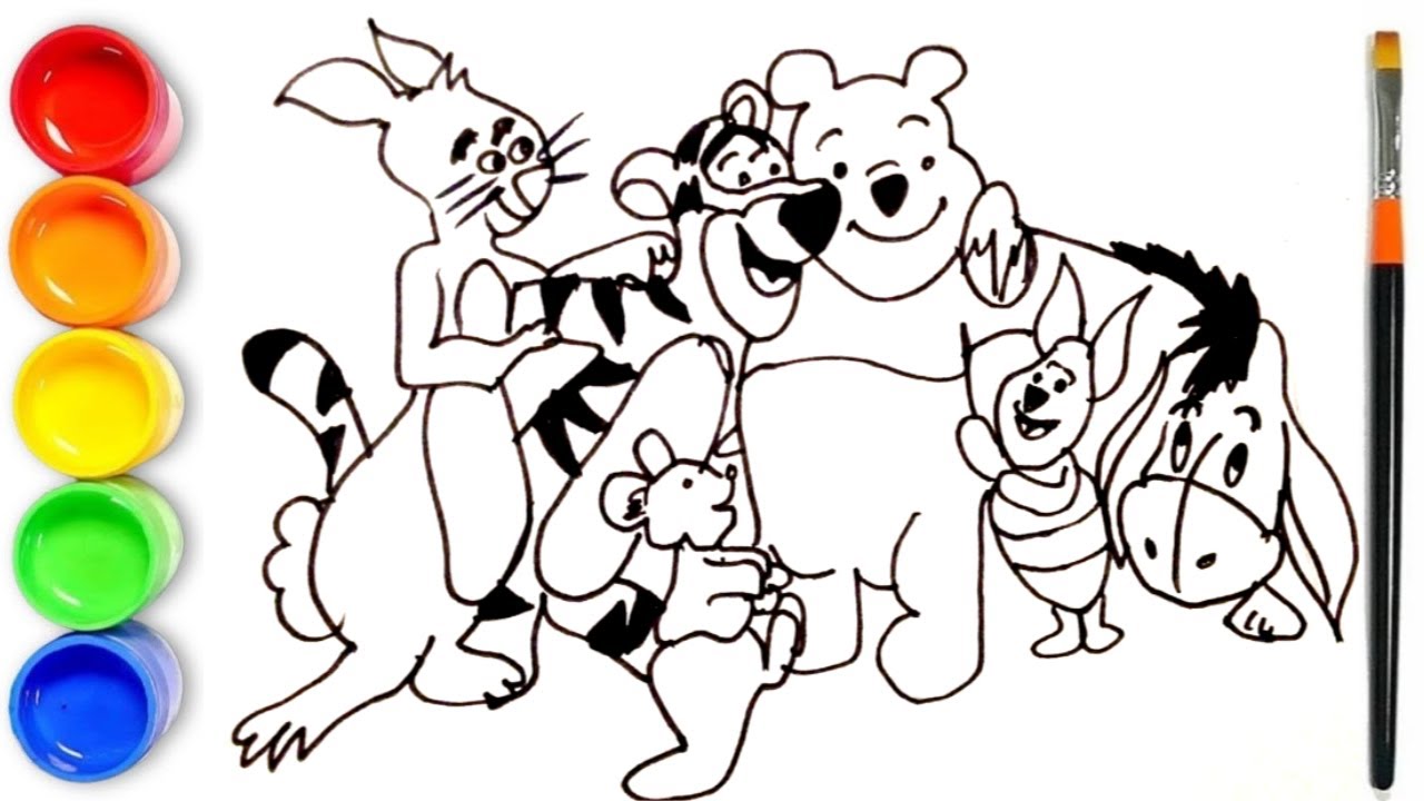How to draw Pooh | Drawing Pooh | Winnie The Pooh - YouTube
