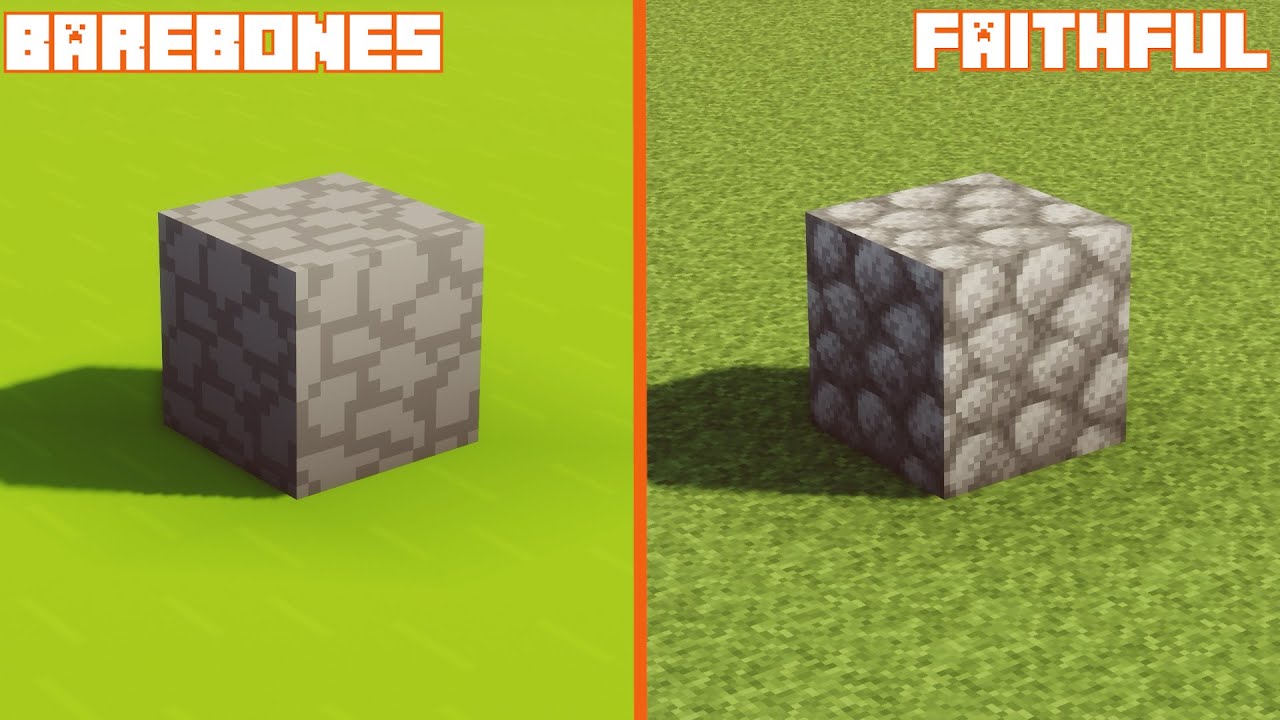 Barebones vs Faithful | Texture Comparison - YouTube