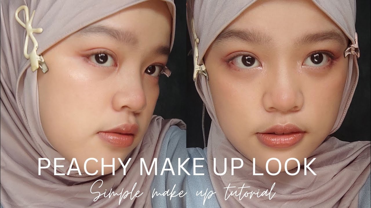 Peachy Makeup Tutorial🍑🍑 Simple tutorial #youtube #makeup #tutorial #makeuptutorial - YouTube