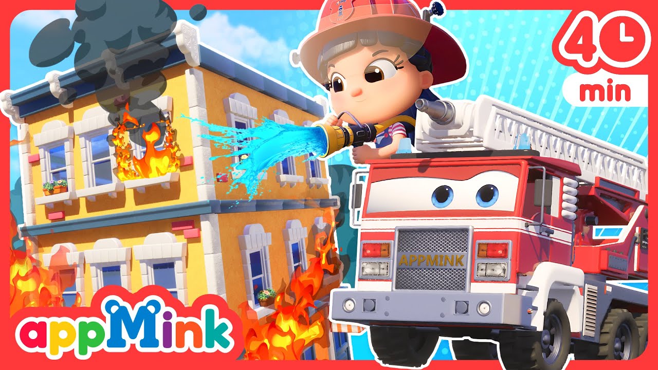 🚒🔥 The Fire Truck Hero Flame-Chasing Powers! 🚨🎬 #appmink #nurseryrhymes ...