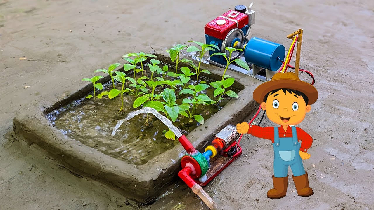 Miniature water pump farming basic school science project for student ...