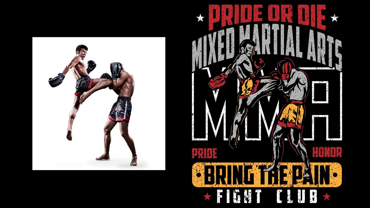 MMA Fighter Hand Drawing T Shirt Design | T-Shirt Design Tutorial | T ...