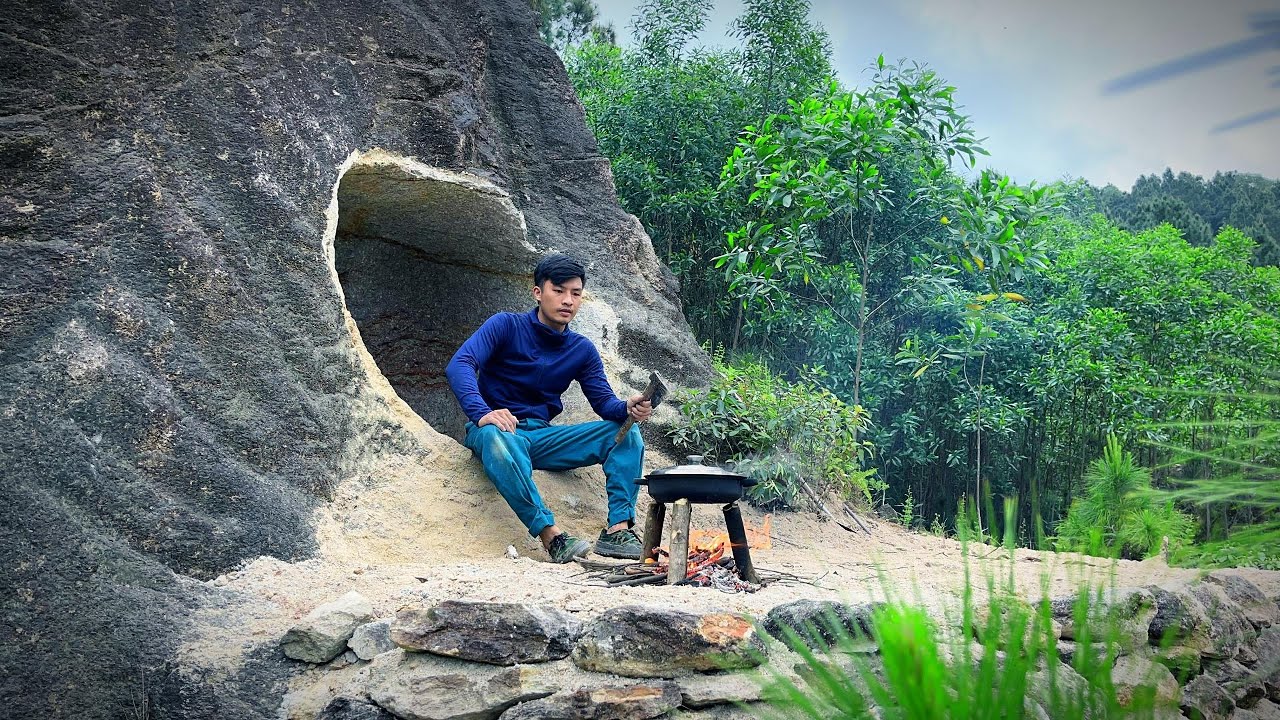 FULL VIDEO OF 100 DAYS DIGGING A TUNNEL TO MAKE A SHELTER IN THE FOREST ...