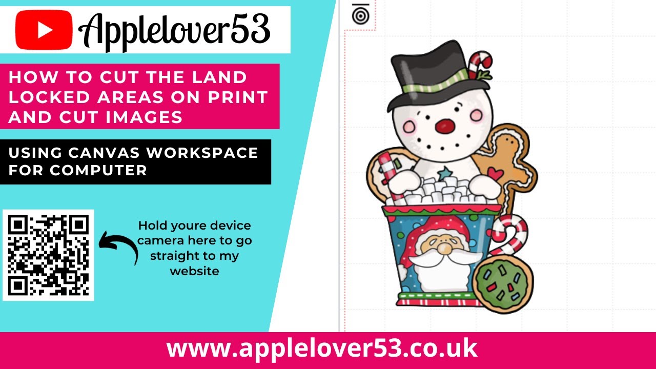 How to cut land locked areas with ScanNCut Print & Cut Images - YouTube