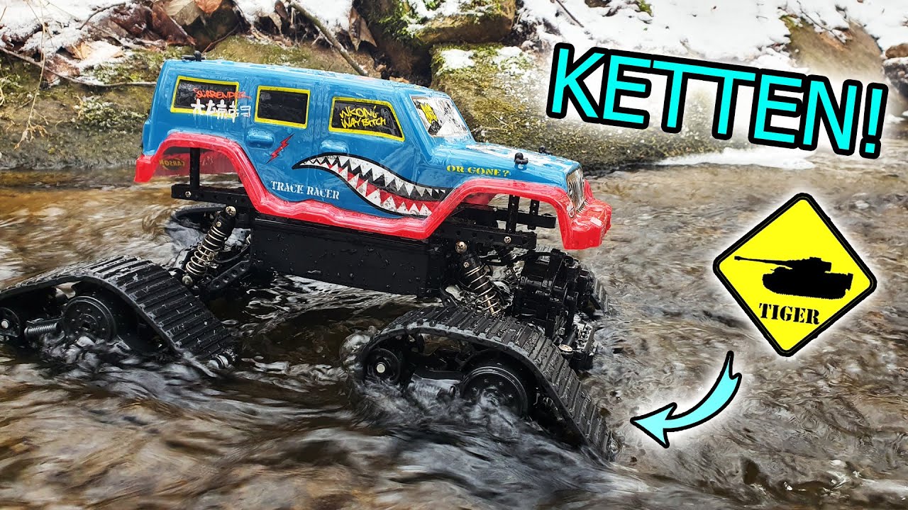 Dieses KETTEN FAHRZEUG kann SCHWIMMEN?! - Carson RC Track Racer im Test ...
