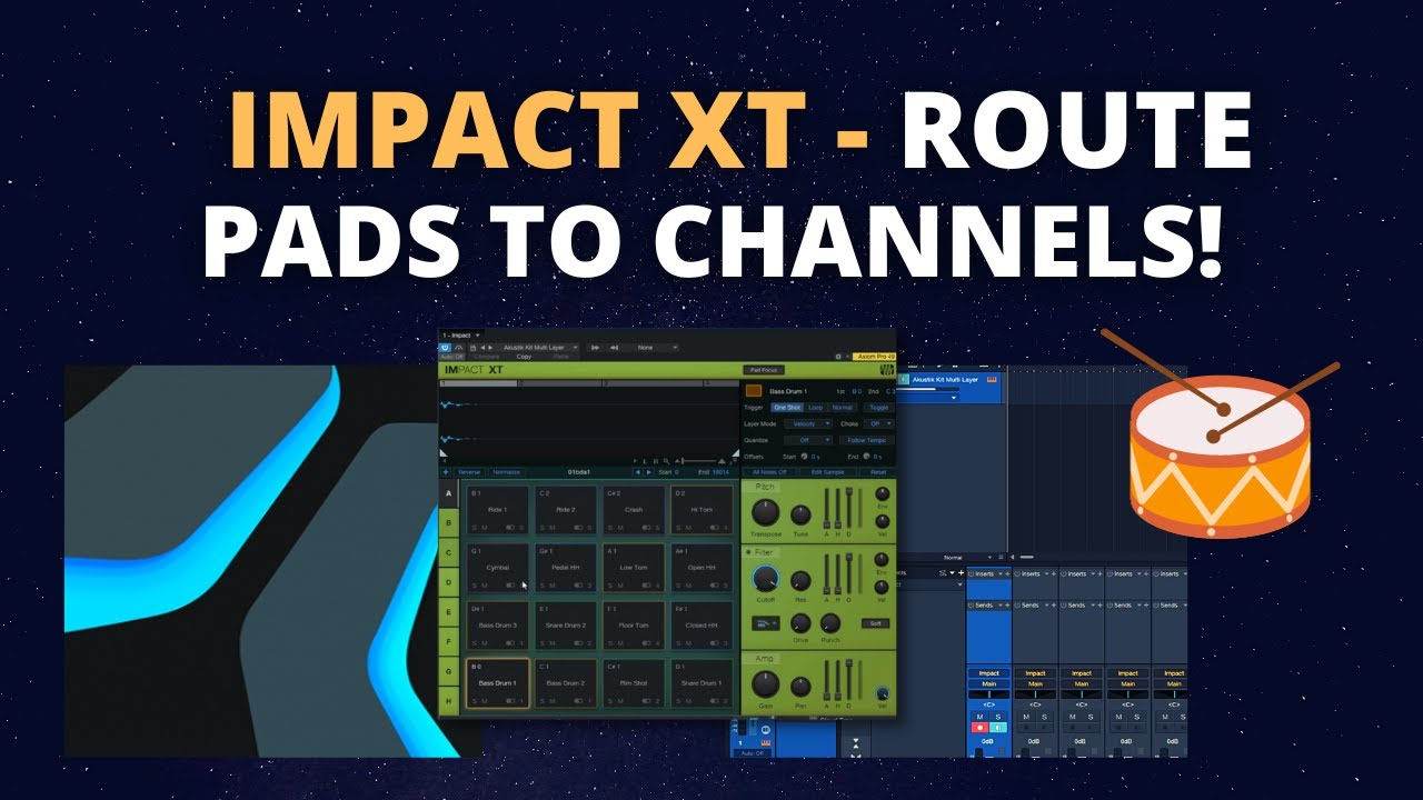Routing Drum Sounds to Individual Mixer Channels in Impact XT ...