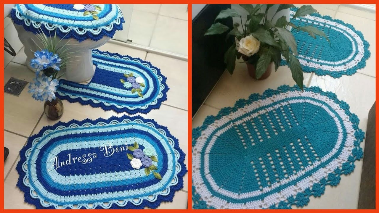 Crochet Bathroom Rugs | Bath Rug & Bathmat Free Crochet Patterns - YouTube
