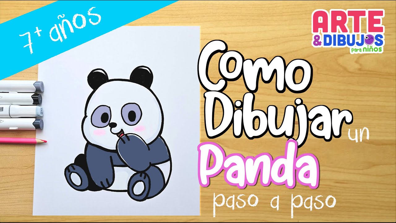 Como dibujar un PANDA paso a paso | Arte y Dibujos para Niños - YouTube