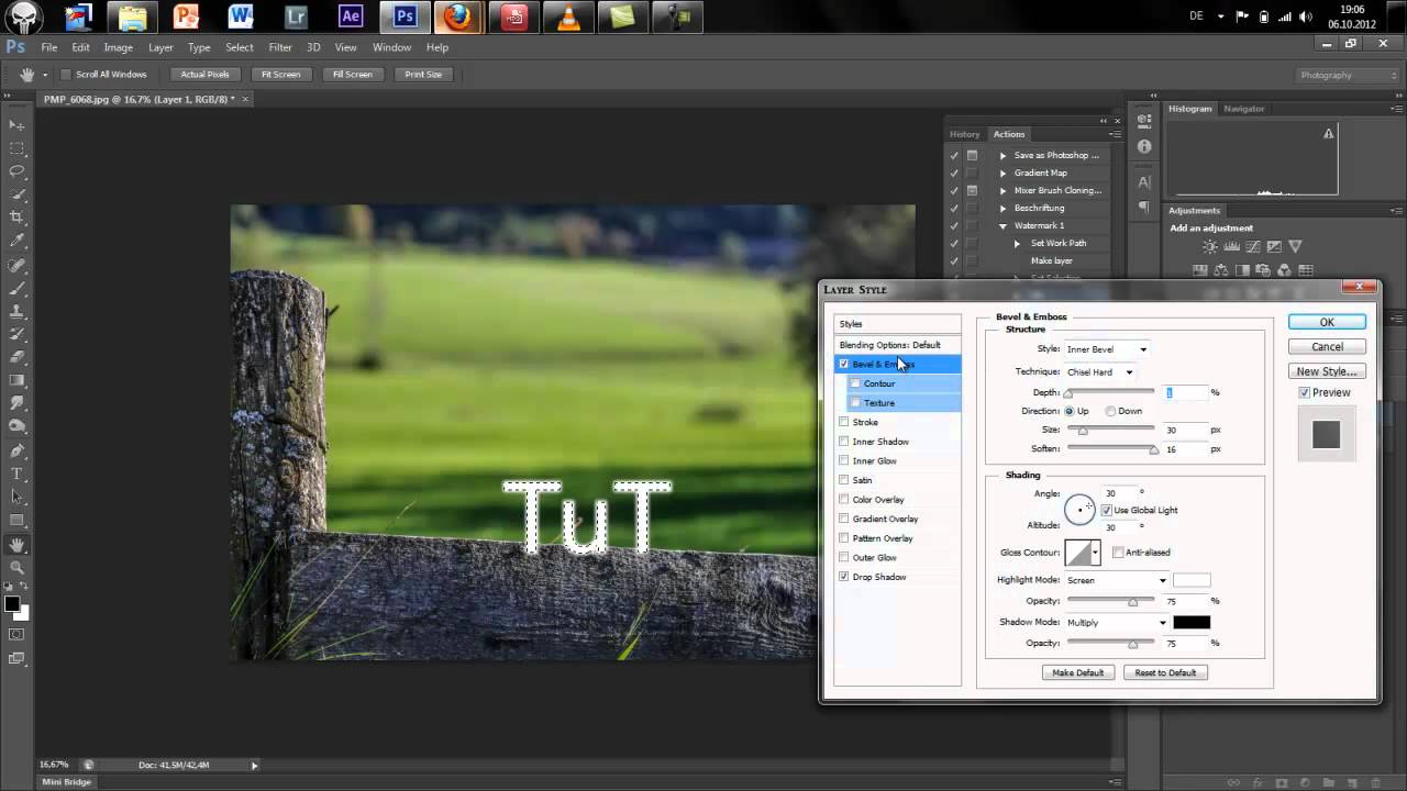 Photoshop - Wasserzeichen erstellen ( Watermark Tutorial ) - YouTube