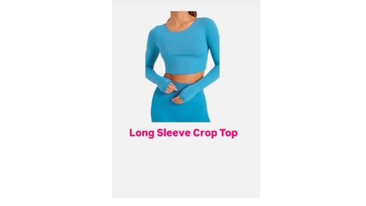 SEWING A LONG SLEEVE CROP TOP - YouTube