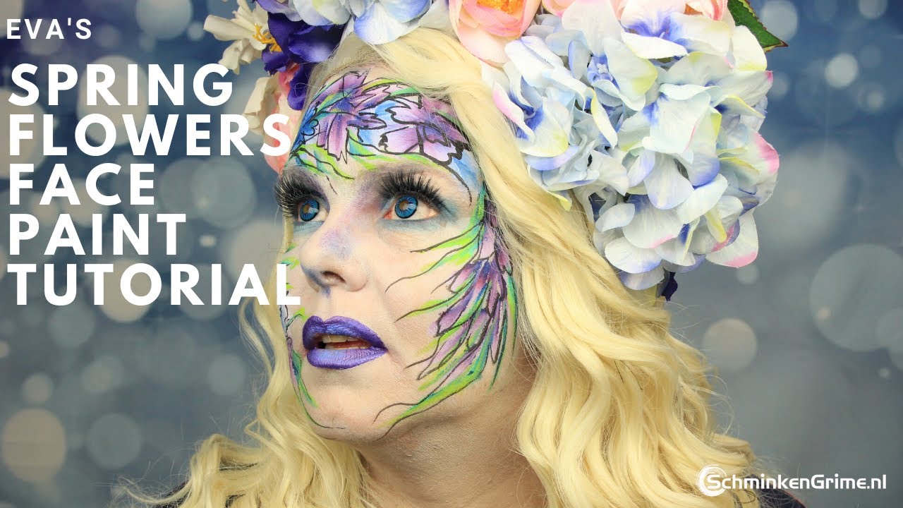 Spring Flowers Tutorial | One Stroke Flowers Face Paint - YouTube