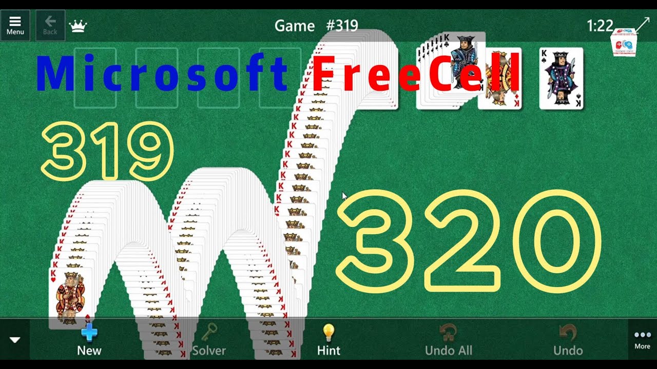 Crushing Microsoft Solitaire Levels 319 & 320 Deck | Expert FreeCell ...