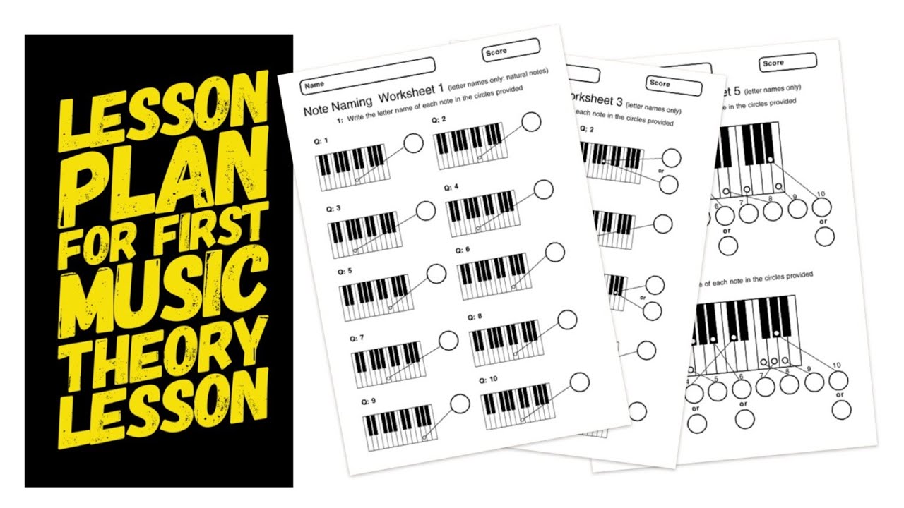 First Music theory Lesson Plan For Teachers. Note Naming with Free ...