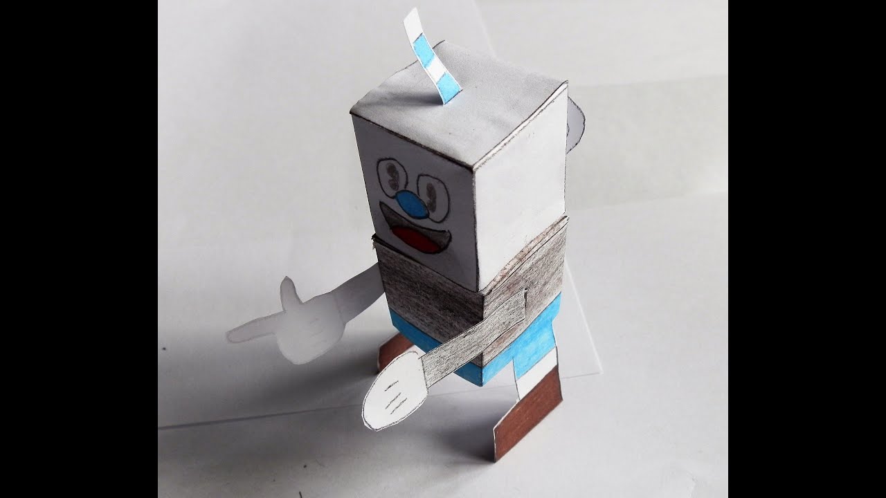 papercraft mugman - YouTube