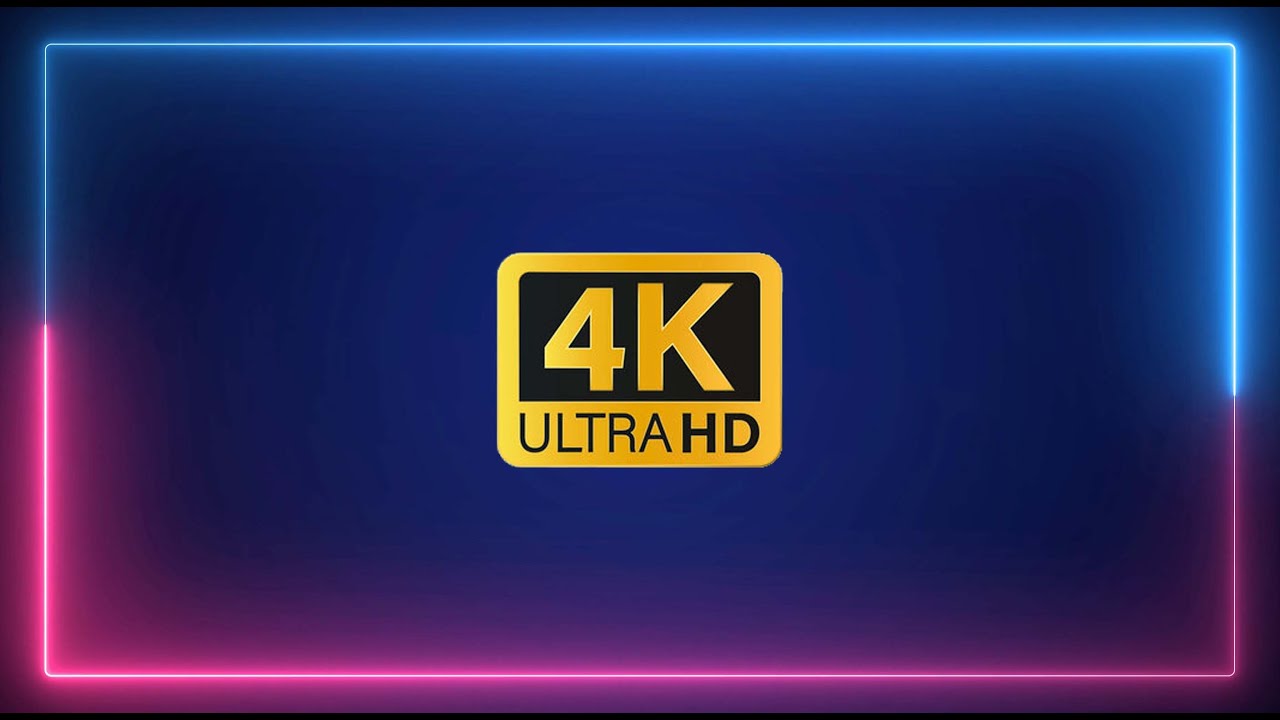 [1 Hour] Neon framework background in 4k. Red and Blue Neon framework ...