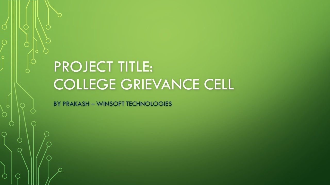 College Grievance Cell - Python MySQL Project - YouTube