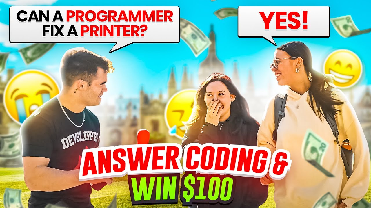 Giving $100 to College Students for Coding Questions - YouTube