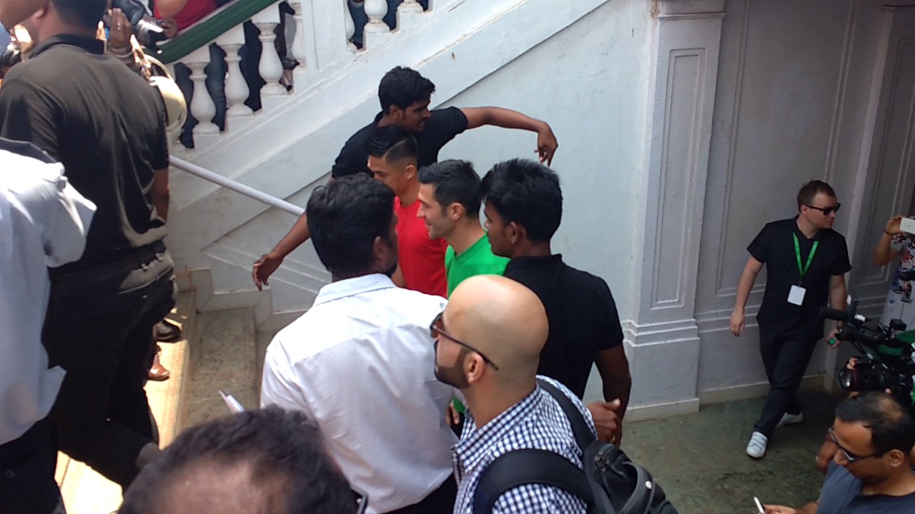 Sunil chetri and Luis Garcia in mumbai - YouTube