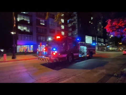 Champaign FD Car 110, Engine 151, Ladder 165, Squad 171, and Urbana FD ...